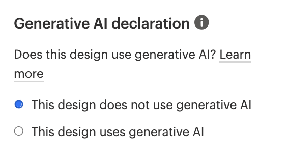 How should I declare the use of generative AI in contest entries ...
