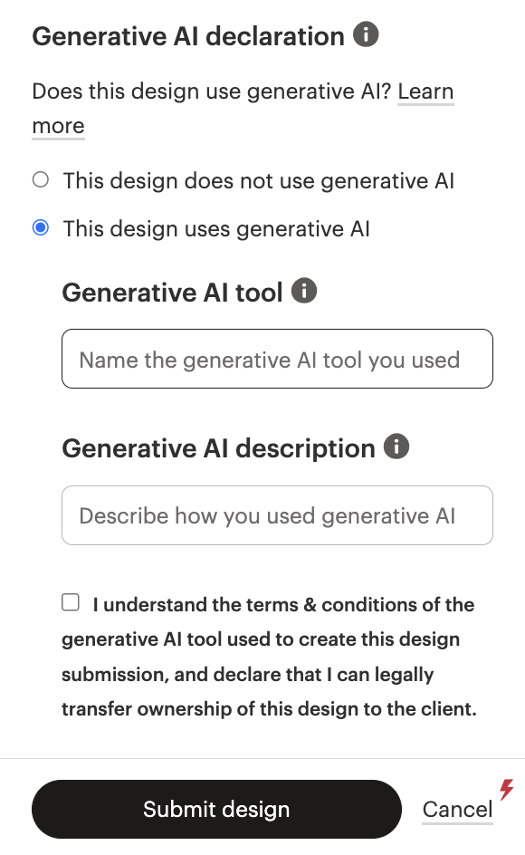 How should I declare the use of generative AI in contest entries ...