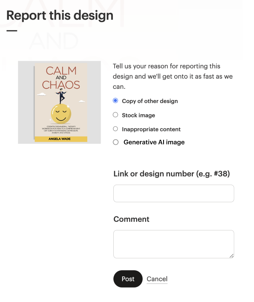 How do I report a problematic design entry? – 99designs Help Center