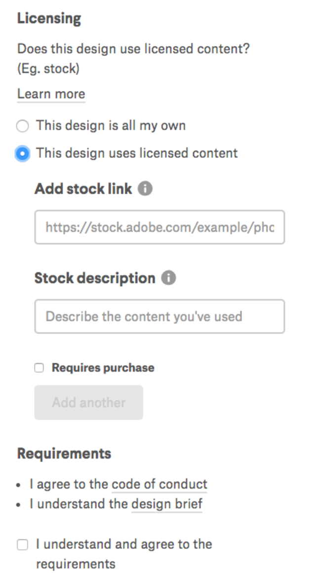 What is the licensed content declaration? – 99designs Help Center